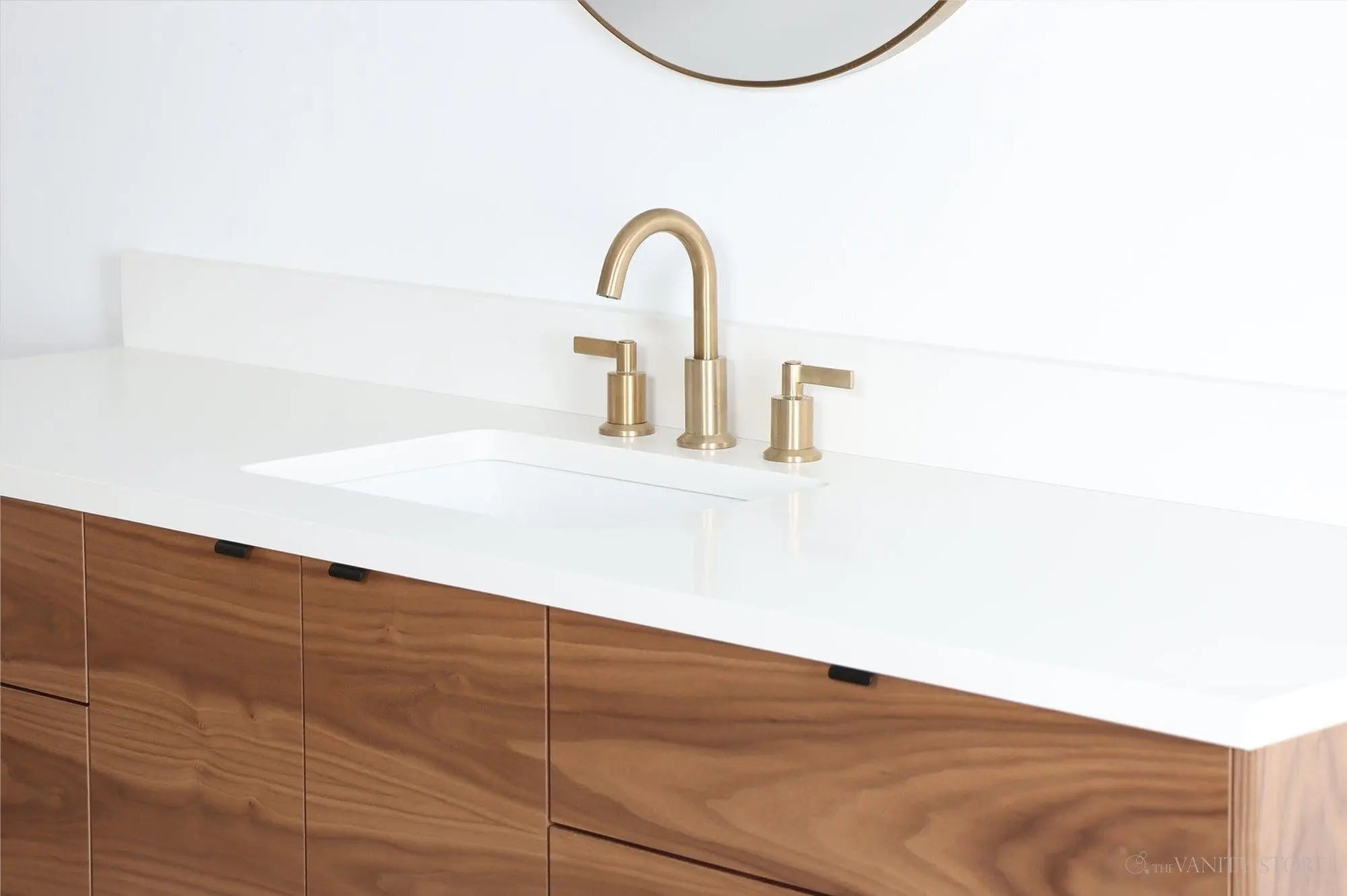 Austin 72" Wall Mount American Black Walnut Bathroom Vanity - Teodor ...