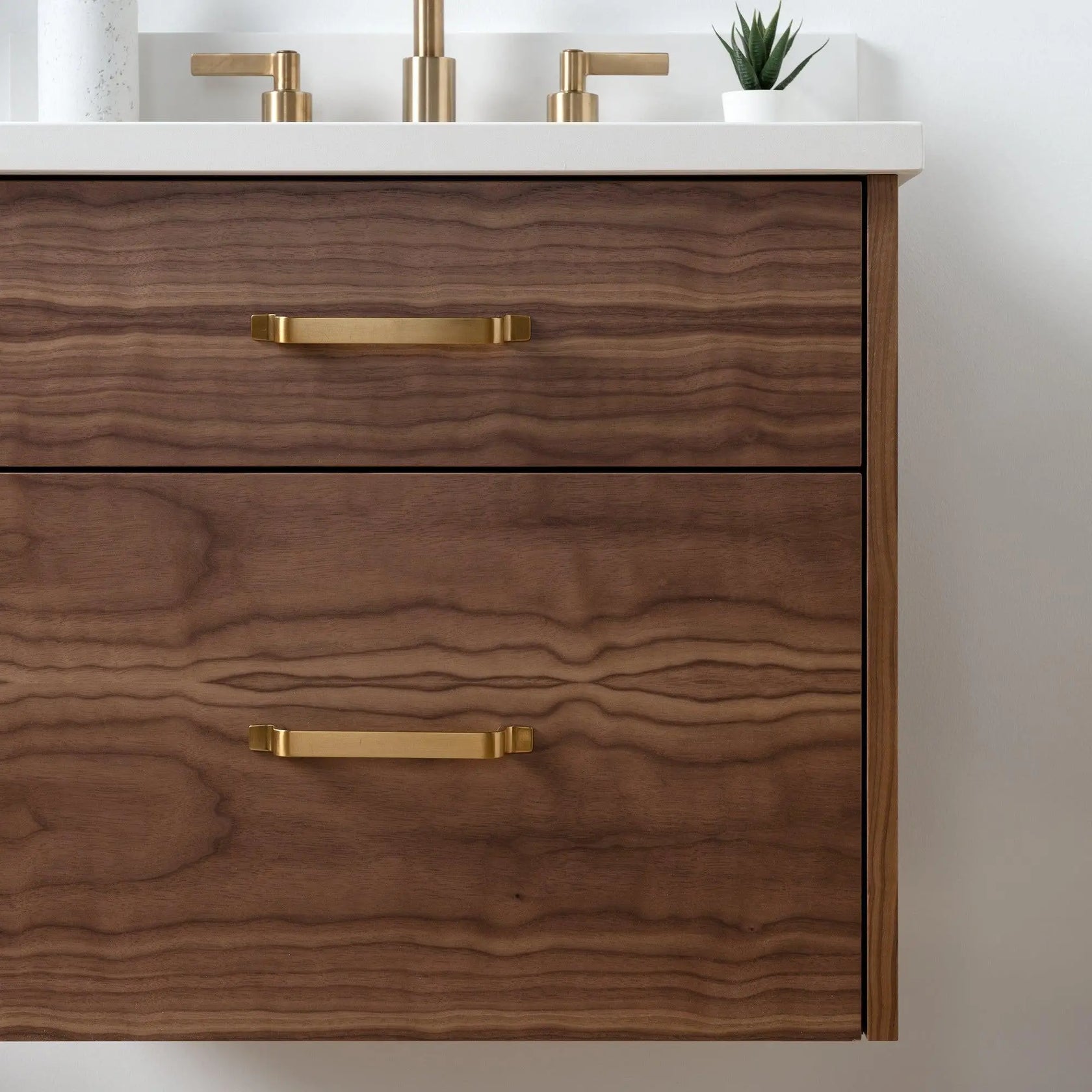 Austin SLIM 24" Wall Mount American Black Walnut Bathroom Vanity ...