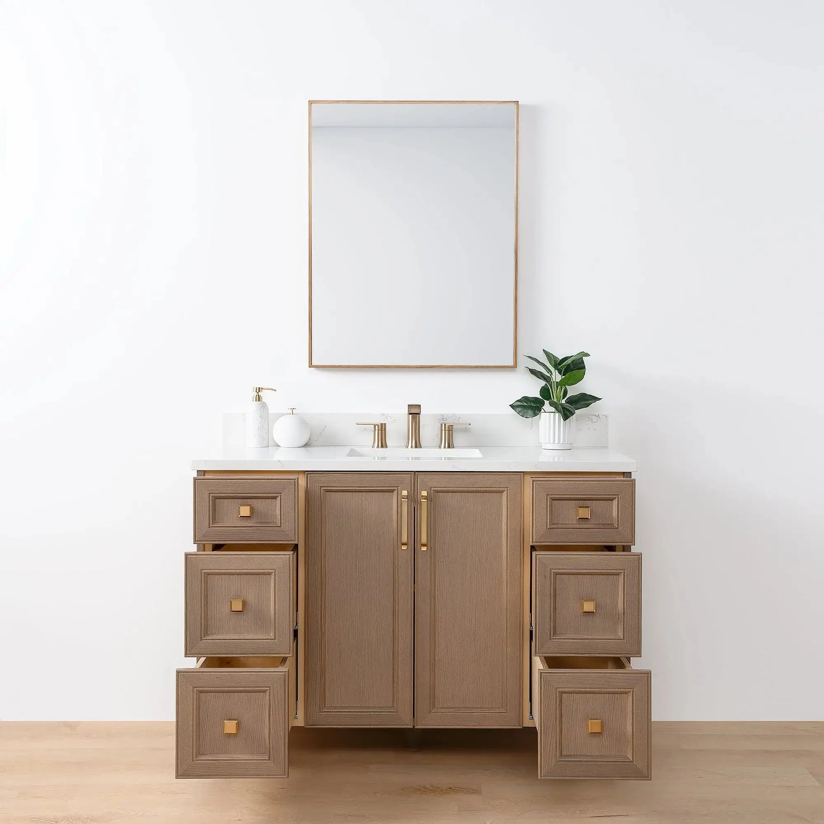 Davenport 48" Almond Coast Bathroom Vanity - Teodor Vanities
