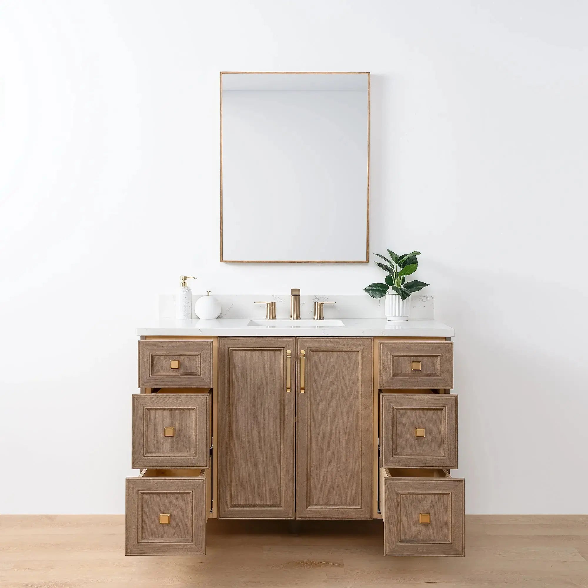 Davenport 48" Almond Coast Bathroom Vanity - Teodor Vanities