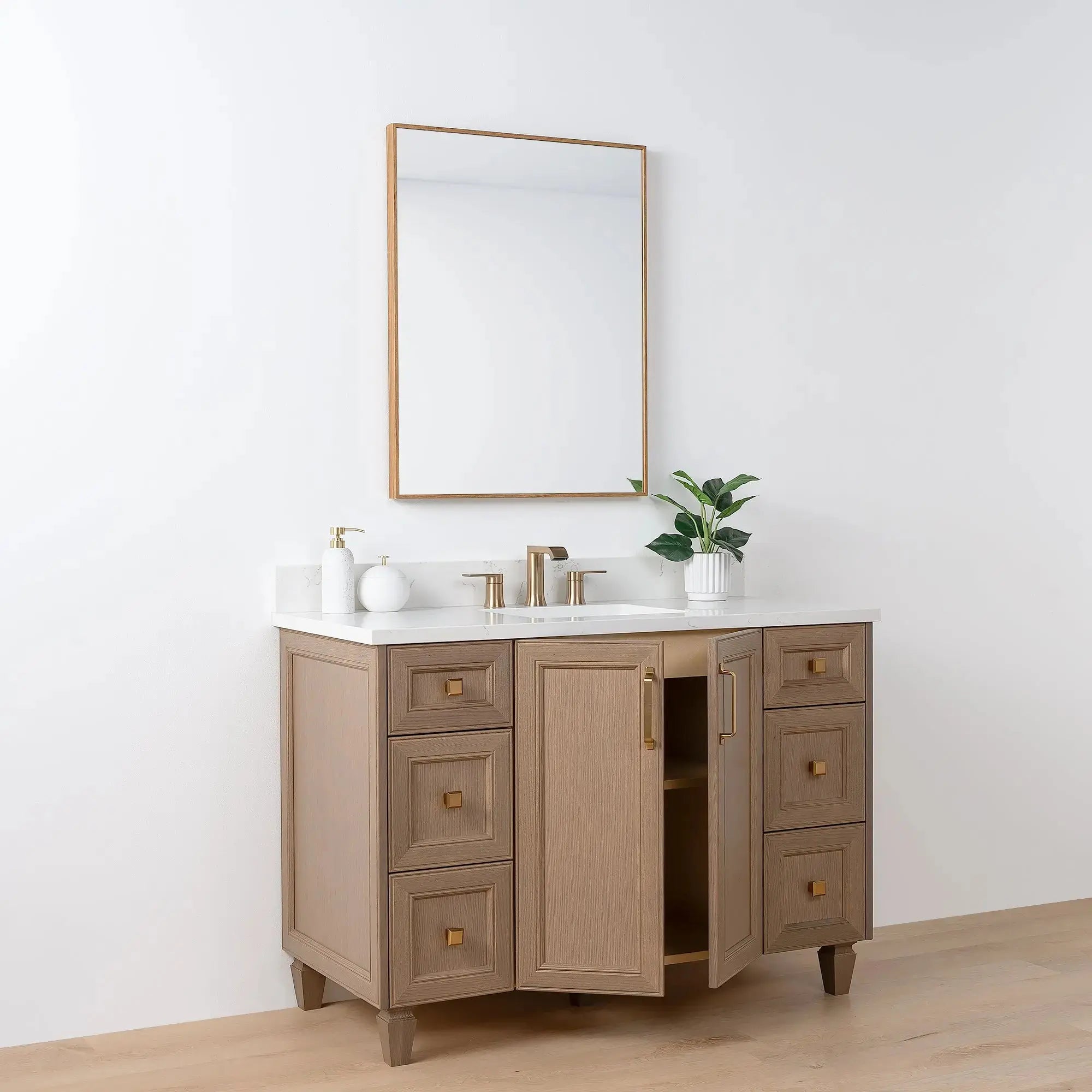 Davenport 48" Almond Coast Bathroom Vanity - Teodor Vanities