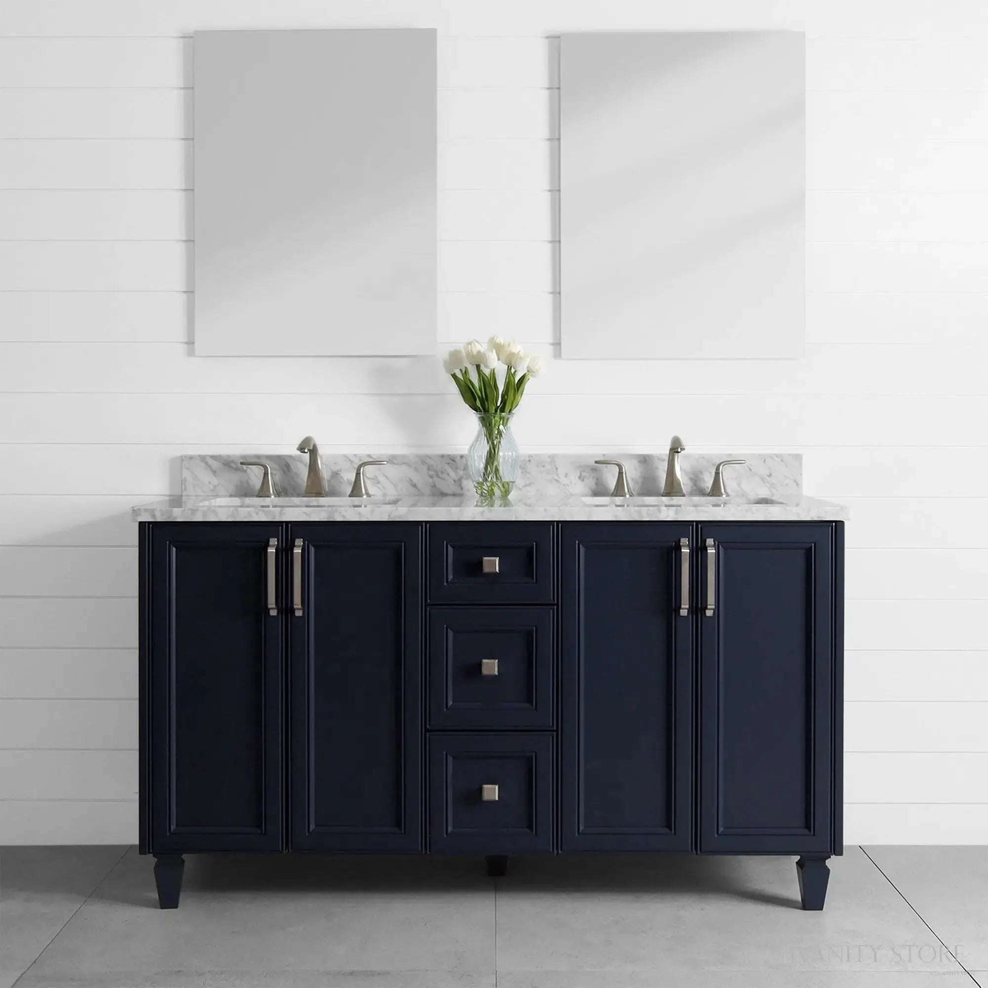 Davenport 60" Pacific Blue Bathroom Vanity, Double Sink - Teodor – Teodor Vanities