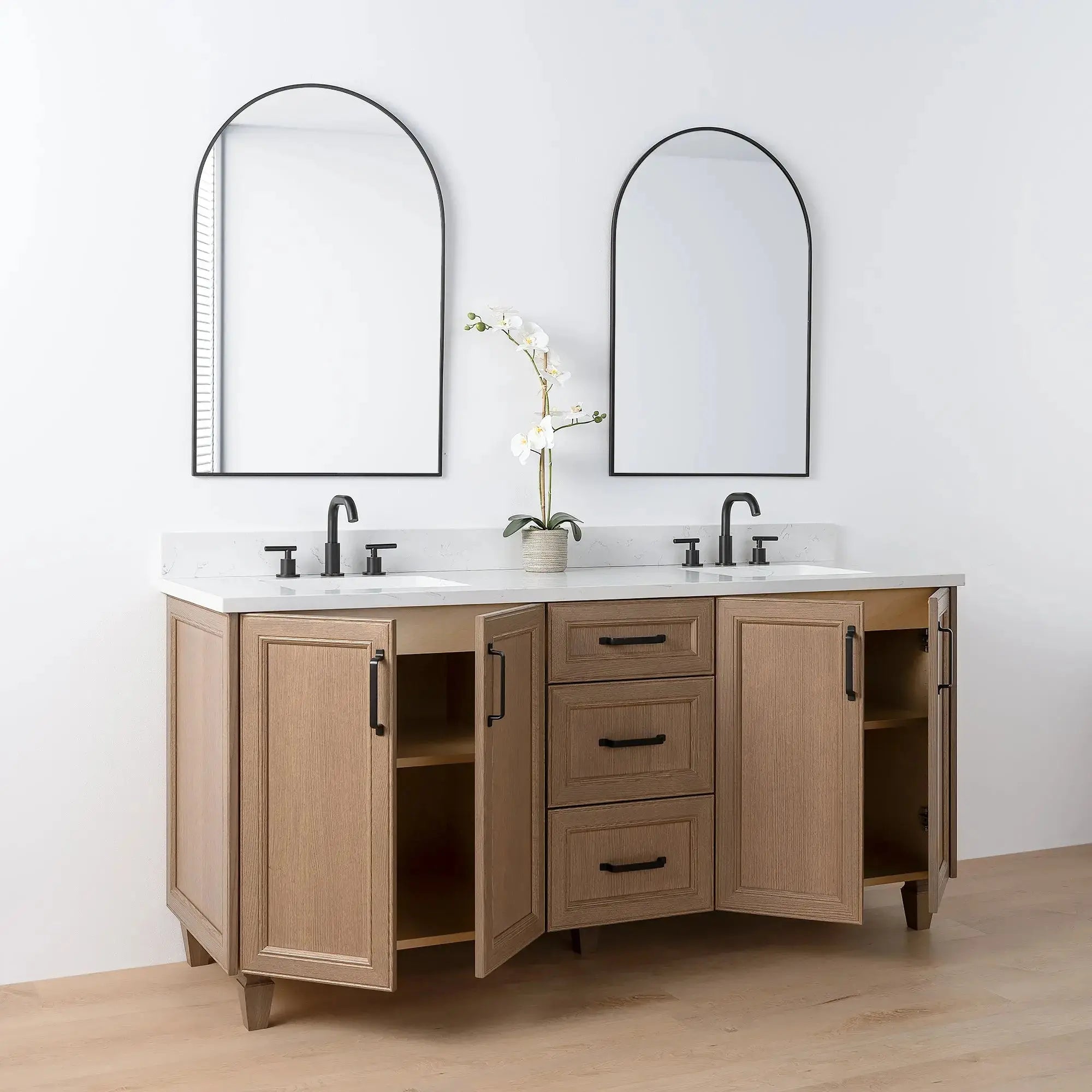 Davenport 72" Almond Coast Bathroom Vanity, Double Sink - Teodor ...